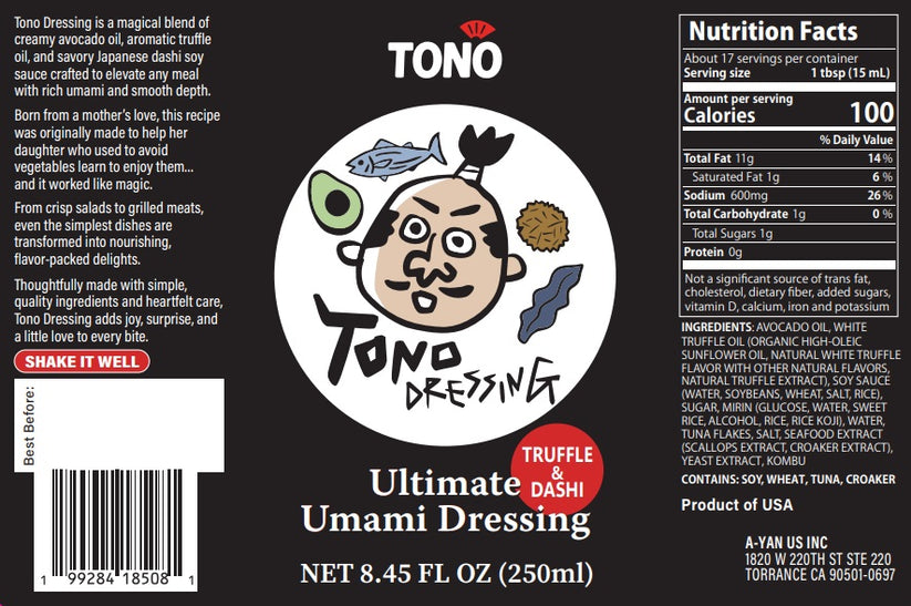 TONO Ultimate Umami Dressing, Truffle & Dashi – Gold Mine Natural Foods