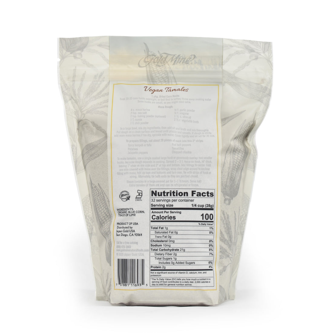 ORGANIC BLUE CORN MASA HARINA – Gold Mine Natural Foods